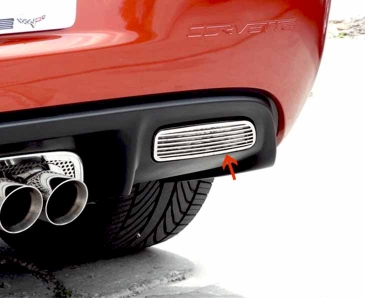 American Car Craft - Corvette Reverse Light Covers Polished Billet ...