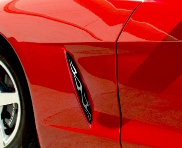 American Car Craft - 2005-2013 C6 Corvette Side Vent Flame Style ...