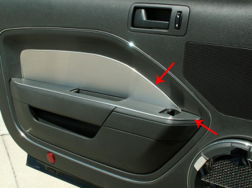 Ford Mustang 2005 2009 Door Panel Kit Brushed Without Padded Door 4pc