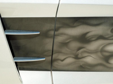 Corvette C6 Decal - Side Sport Fade Black Flame 2005-2013