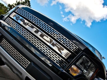 2010-2014 Ford Raptor - Front Grille Polished with Black "RAPTOR ...