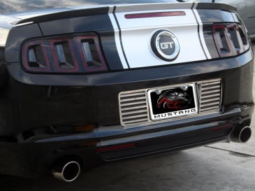American Car Craft - Mustang Tag Back Slotted Polished 2013 only: Ford