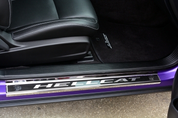 Shop LED HELLCAT Door Sills, Stainless w/Real Carbon Fiber Overlay by ...