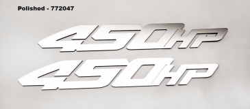 450 Horsepower Stainless Steel Emblems | American Car Craft