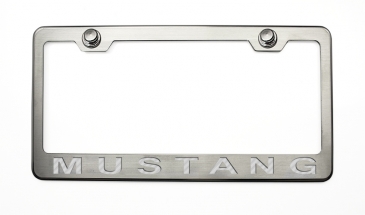 Mustang License Plate Frame with "MUSTANG" Lettering in 2005-2009 Style