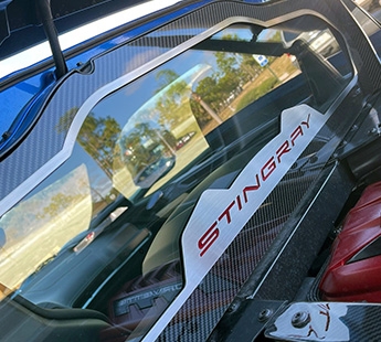 C8 Corvette Coupe Rear Window Frame Carbon Fiber Stingray Style w ...