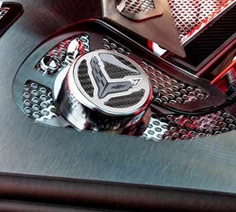 C8 Corvette Coupe Perforated Shock Tower Covers w/Emblems & Carbon ...