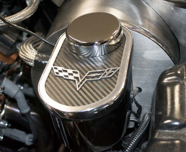 2009-2013 C6 Corvette - Master Cylinder Cover w/Crossed Flags & Cap ...
