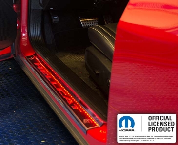 Shop LED HELLCAT Door Sills, Stainless w/Real Carbon Fiber Overlay by ...