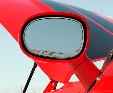 2008-2019 Dodge Challenger Side Mirror Trim "HEMI"