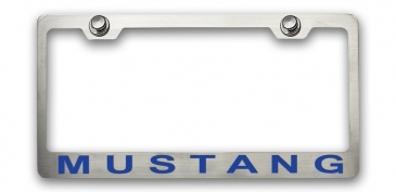 Mustang License Plate Frame with "MUSTANG" Lettering in 2005-2009 Style