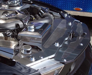 Mustang Radiator Cover Brushed/Perforated V8 & GT 5.0 2010-2012
