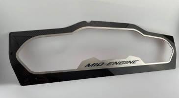 Carbon Fiber C8 Corvette Coupe Show Style Rear Window Frame Trim Mid ...