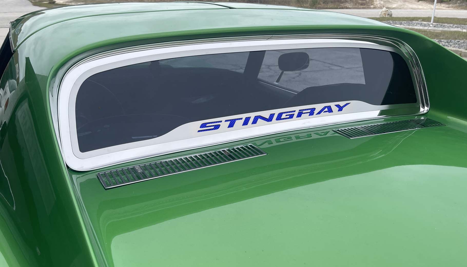 C3 Corvette Coupe Rear Window Frame Polished Stingray Font by American ...