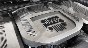 Jeep Wrangler JK - V6 Engine Shroud Jeep Logo Black Carbon Fiber by ...