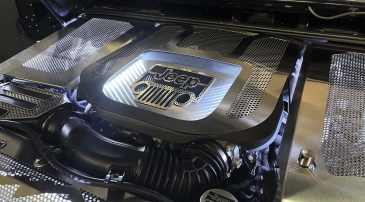 Jeep Wrangler JK - V6 Engine Shroud Jeep Logo Black Carbon Fiber by ...