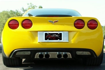 American Car Craft - Corvette Reverse Light Covers Polished Billet ...