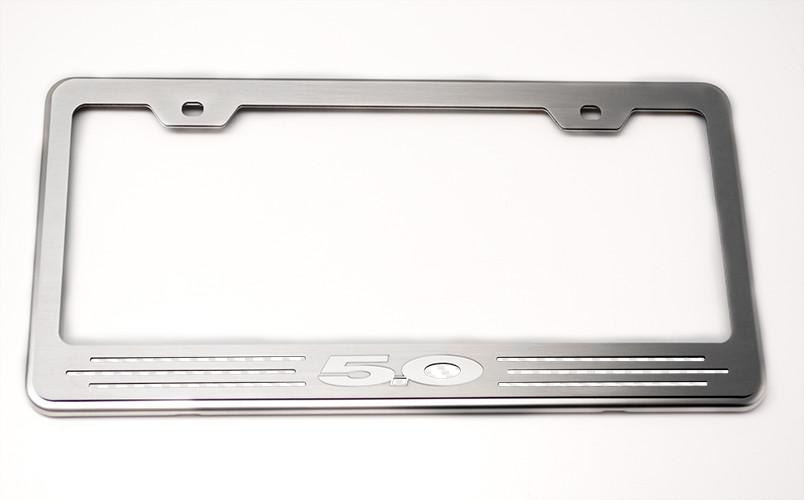 Mustang GT - Custom Ford License Plate Frame with "5.0" | Stainless ...