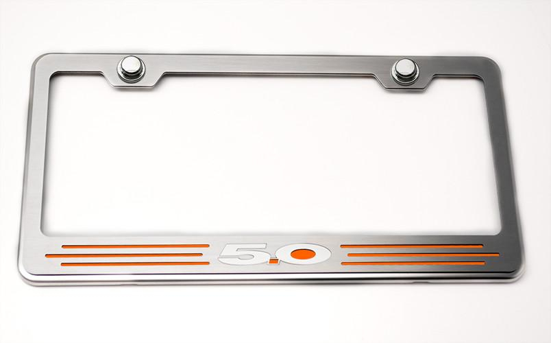 Mustang GT - Custom Ford License Plate Frame with "5.0" | Stainless ...