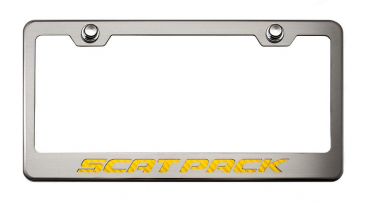 Custom License Plate Frame with "SCAT PACK" Lettering | Choose Vinyl or ...