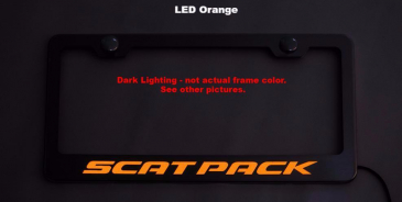 Custom License Plate Frame with "SCAT PACK" Lettering | Choose Vinyl or ...