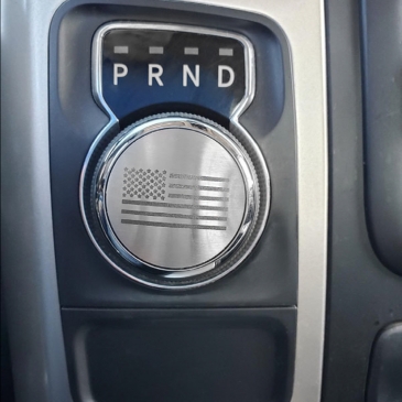 Etched American Flag Dial Shifter Plate | American Car Craft
