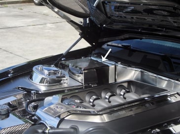 Mustang GT Battery Cover with Perforated Polished Finish by American ...