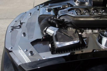 Mustang Radiator Cover Brushed/Perforated V8 & GT 5.0 2010-2012